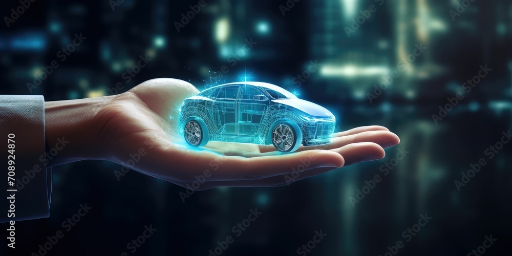 Finger Robot touch on virtual screen of insurance technology, health ...