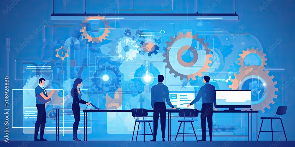 Process improvement, idea and solution concept. Business methodology ...