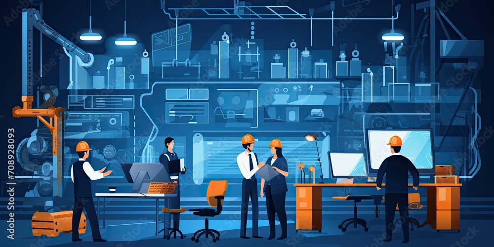 Workplace safety technology for zero accidents concept. Workplace ...