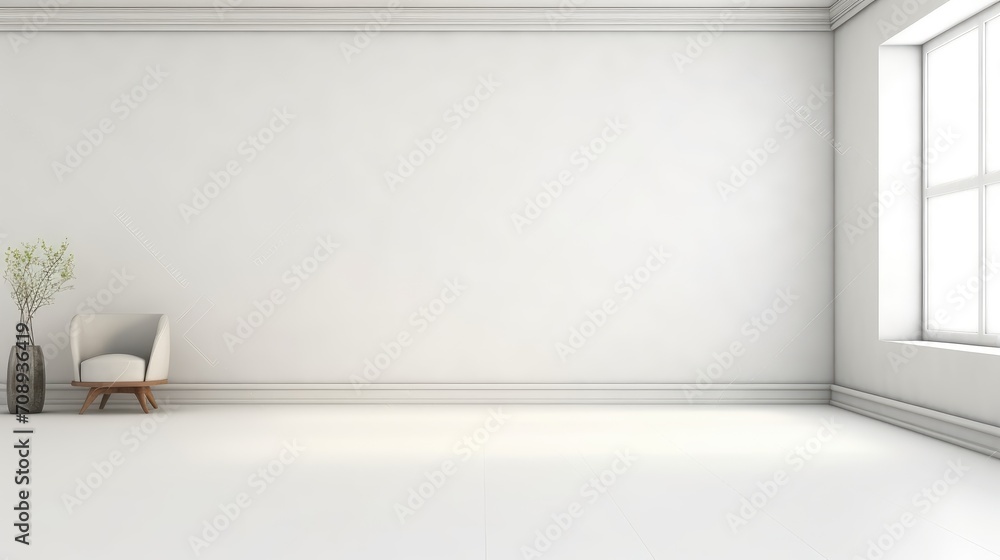 Blank white mock-up wall with interior, a versatile canvas for your ...