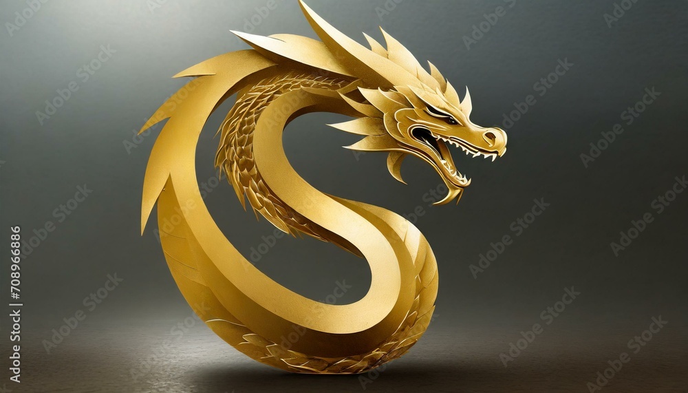 a sleek and modern dragon logo where the letter "S" seamlessly ...