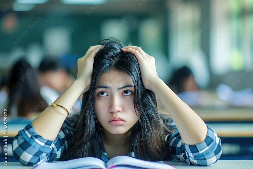Anxious student awaiting an oral exam, no people, nervous anticipation ... Anxious student awaiting an oral exam, no people, nervous anticipation ...