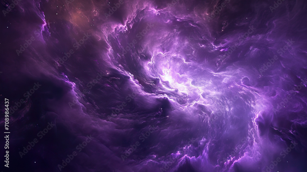 Violet Vortex: A Deep Purple Background with Ethereal Nebulae and ...