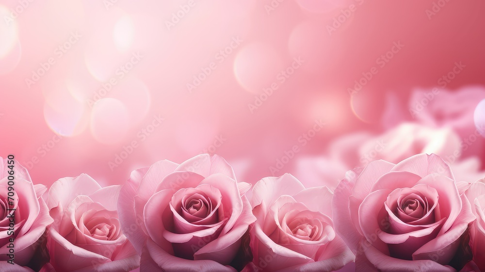 Rose Pink Backgrounds Elegant Pink Roses Floral Wallpaper: Romantic