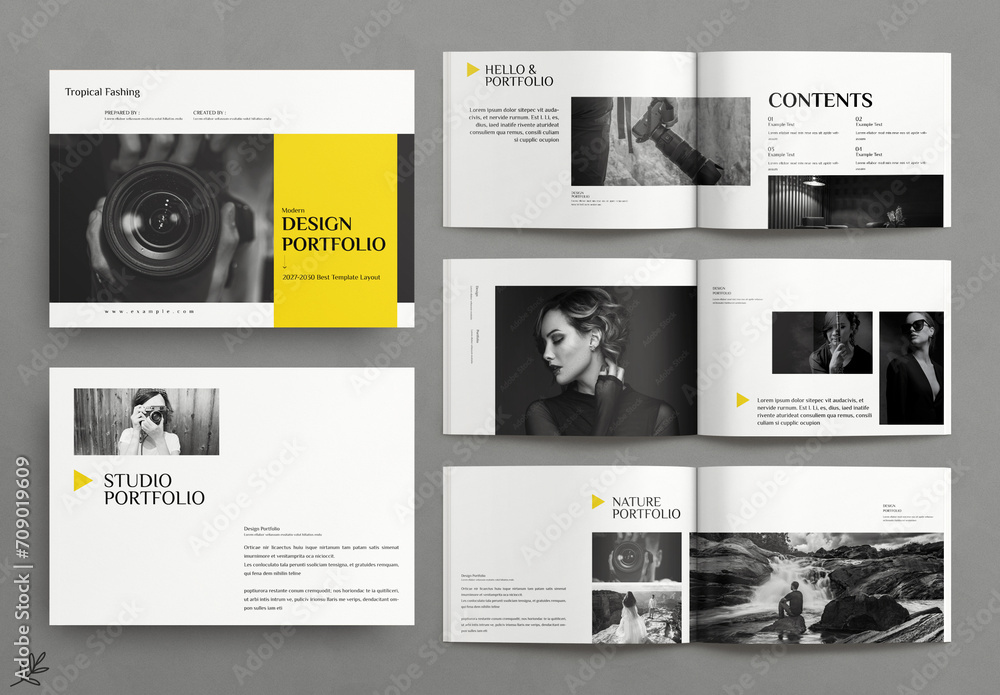 Landscape Design Portfolio Layout Stock Template | Adobe Stock
