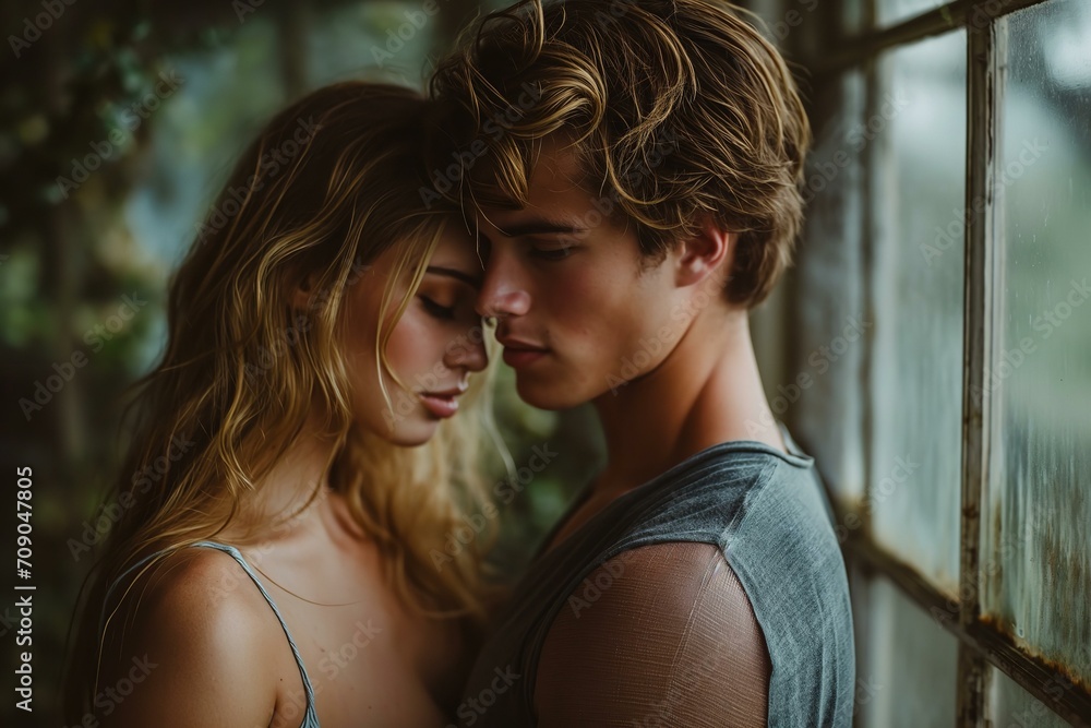 Valentines day best romantic couple flower hart created by ai Stock ...