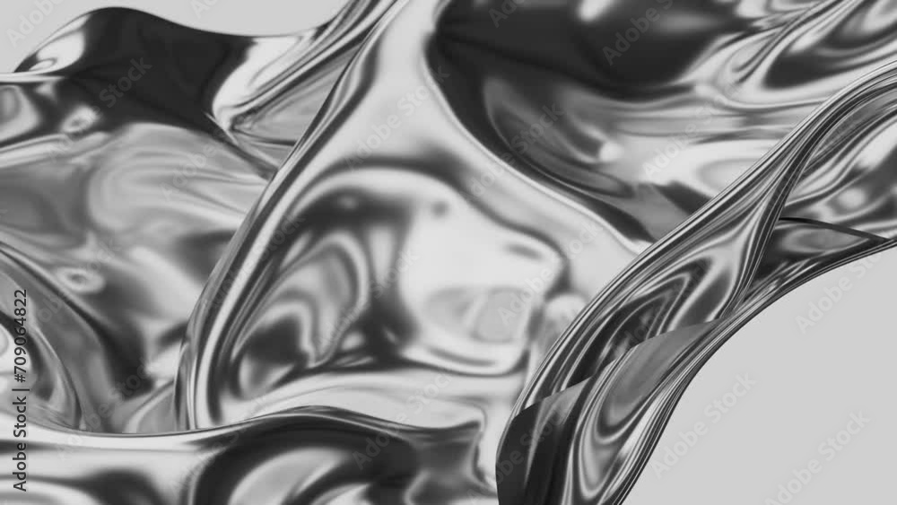 Abstract fluid liquid metal background animation. Chromatic metal ...