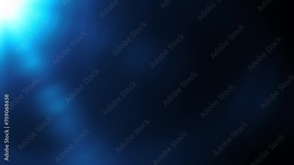 Loop top left blue optical lens flares shine rays light abstract ...