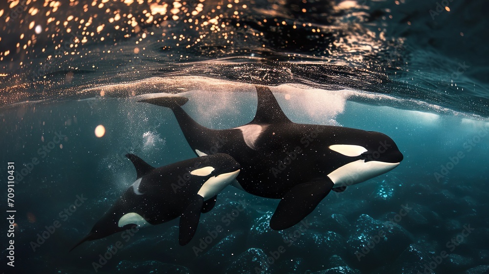 Orca (killer whale) made with Ai generative technology Stock ...
