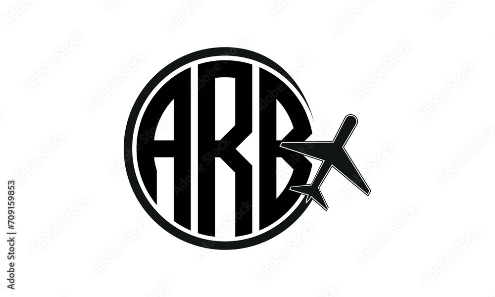 ARB three initial letter circle tour & travel agency logo design vector ...