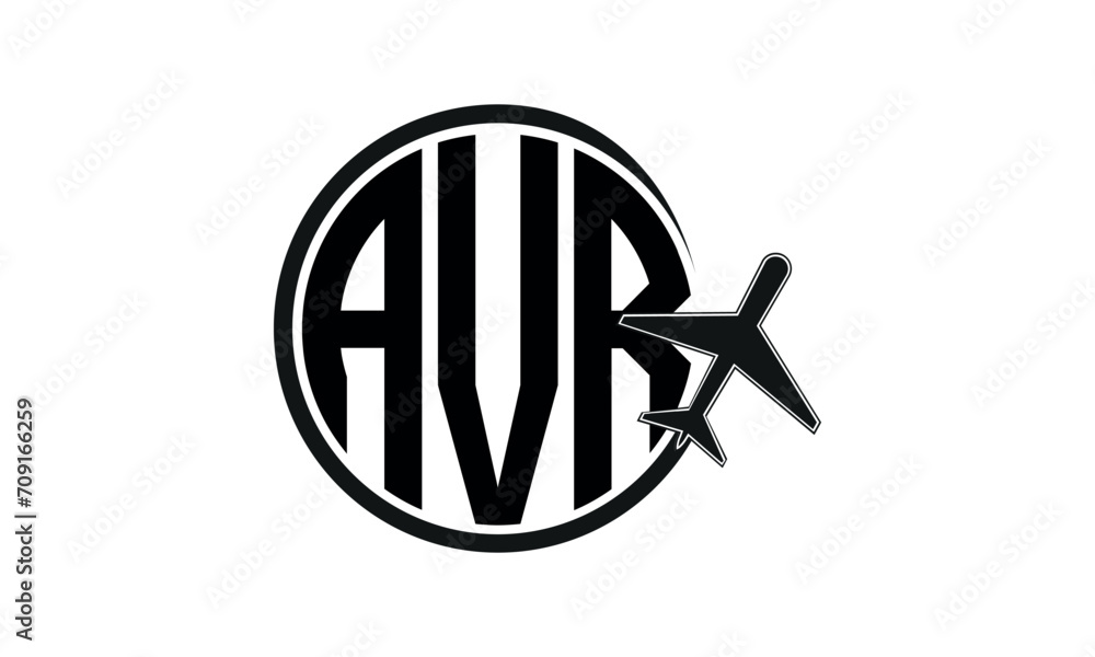 AVR three initial letter circle tour & travel agency logo design vector ...