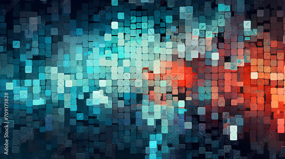 Ordered and Chaotic Pixels for a Modern Technological Aesthetic Stock ...