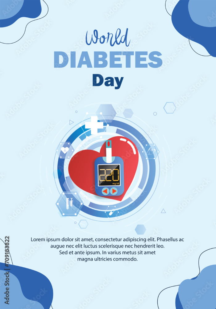 Diabetes patient treatment Concept. Blood glucose testing meter ...