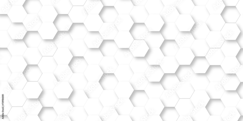 Seamless pattern of hexagons white Hexagonal background with white ...