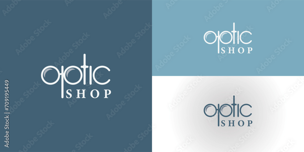 Abstract Initial Letter Optic Logo applied for Optic Shop logo design ...