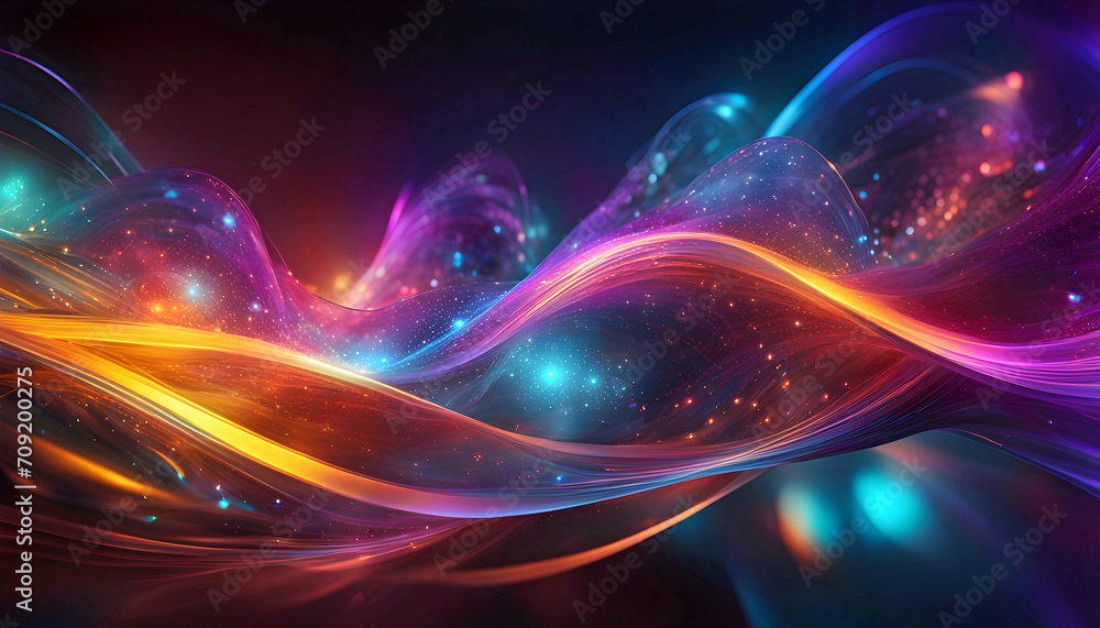 Digital abstract background of technological processes, neural networks ...