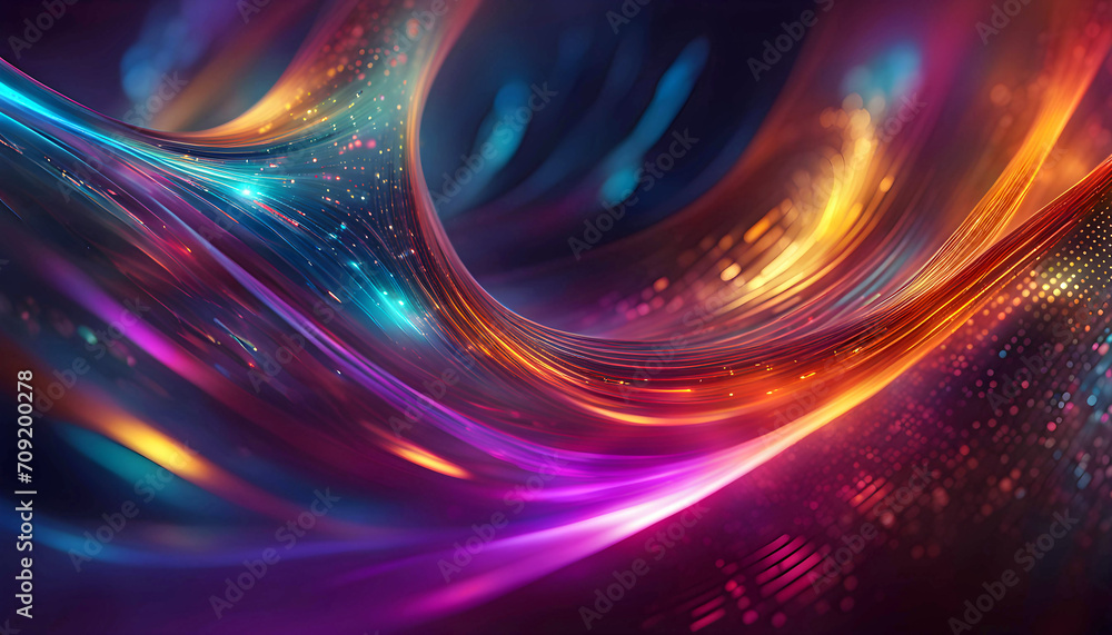 Digital abstract background of technological processes, neural networks ...