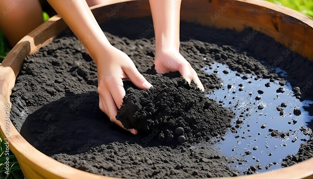 The black mud extracted from the peat is used in naturopathy as a ...