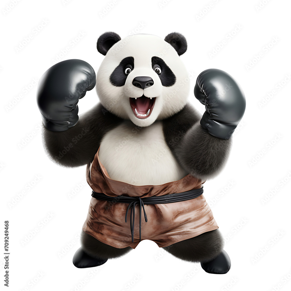 Panda boxer on transparent background PNG Stock Photo | Adobe Stock