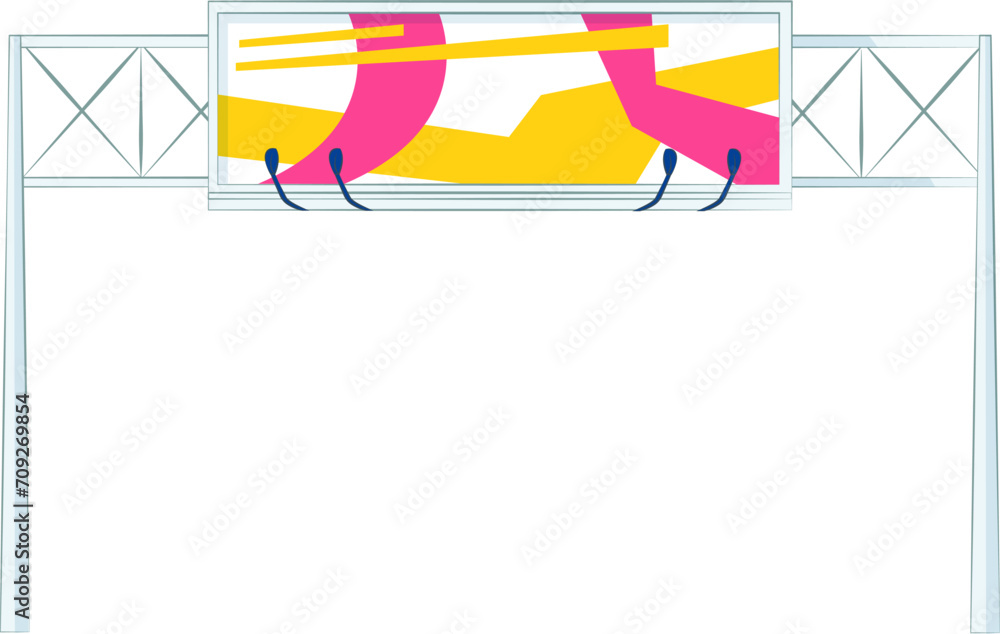 Runners in a race crossing finish line. Abstract minimalist design with ...