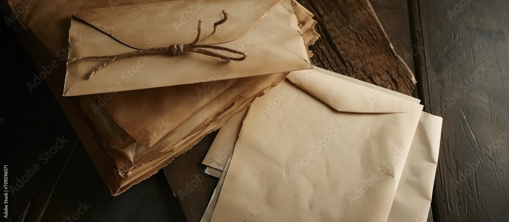 Paper sheets and envelope Stock Photo | Adobe Stock