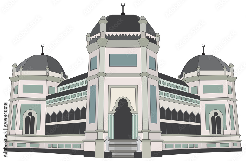 MOSQUE RAYA MEDAN IS THE SYMBOL OF MEDAN CITY, NORTH SUMATERA ( Mesjid ...