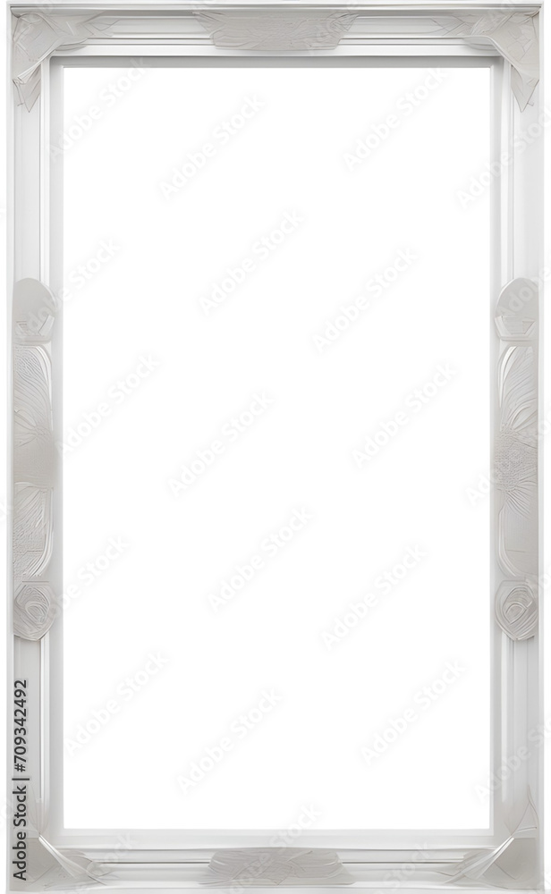 White Traditional Border Frame Png Transparent Background Stock ...