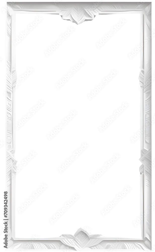 White Traditional Border Frame Png Transparent Background Stock ...