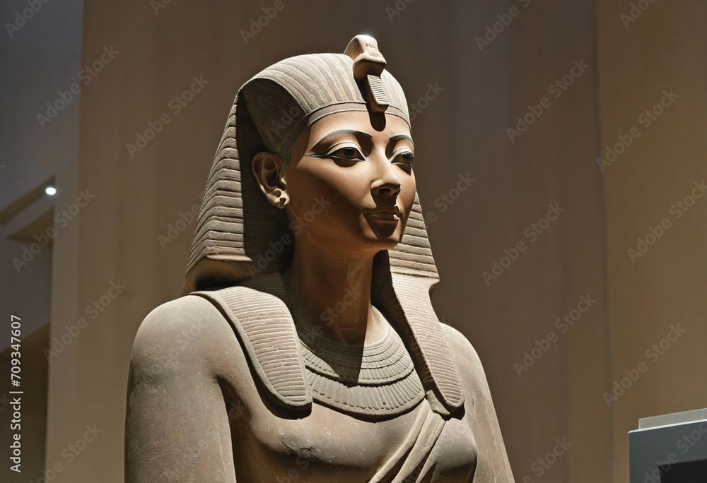 Cairo, Egypt - October 23, 2022: Statue of the female pharaoh ...