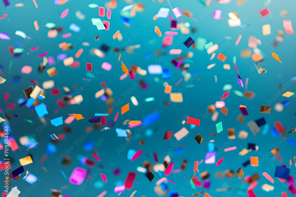 Konfettifest: Ein lebhaftes Bild zeigt eine fröhliche Vielfalt von ...