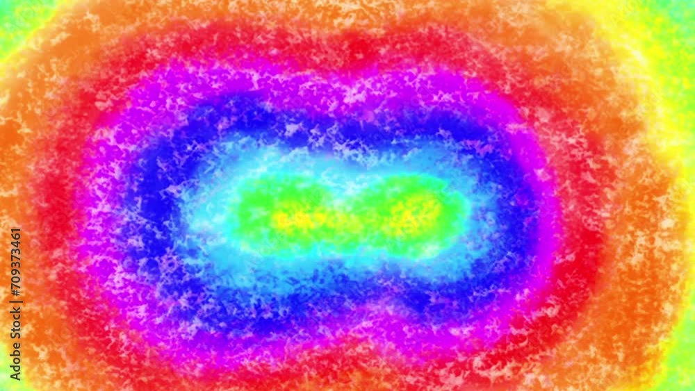 Stockvideo Hand drawn rainbow loop background with pixel texture of ...