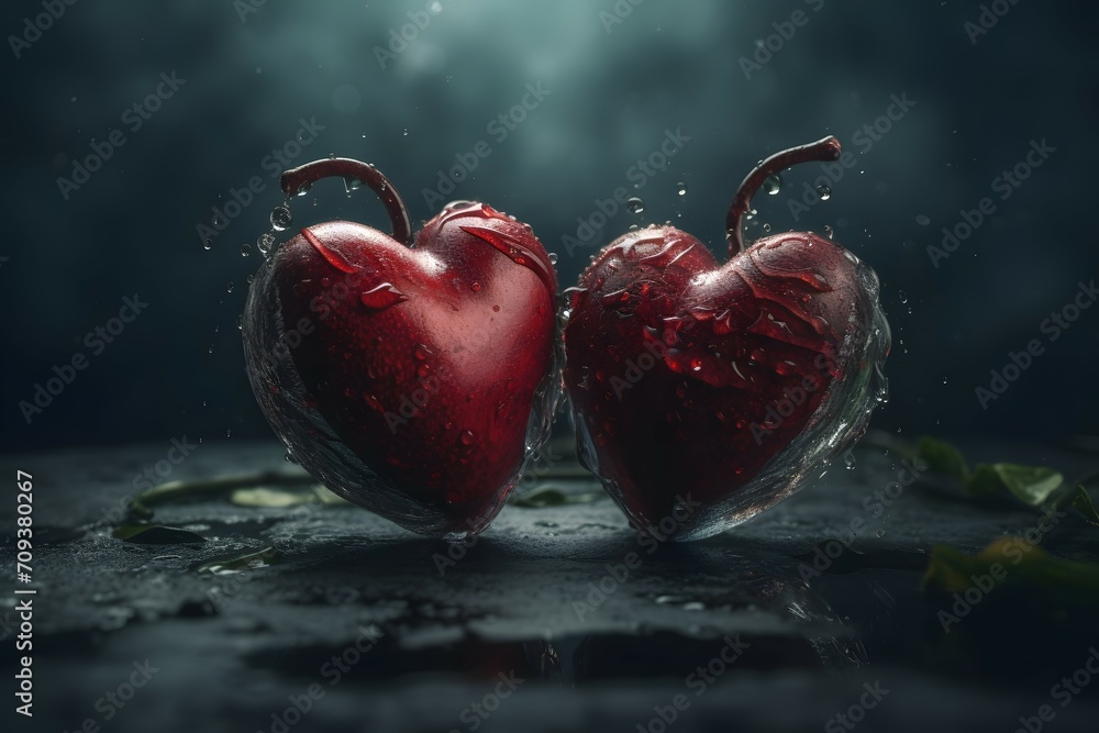 Foto de Two hearts become one on Valentine s Day , .highly detailed ...