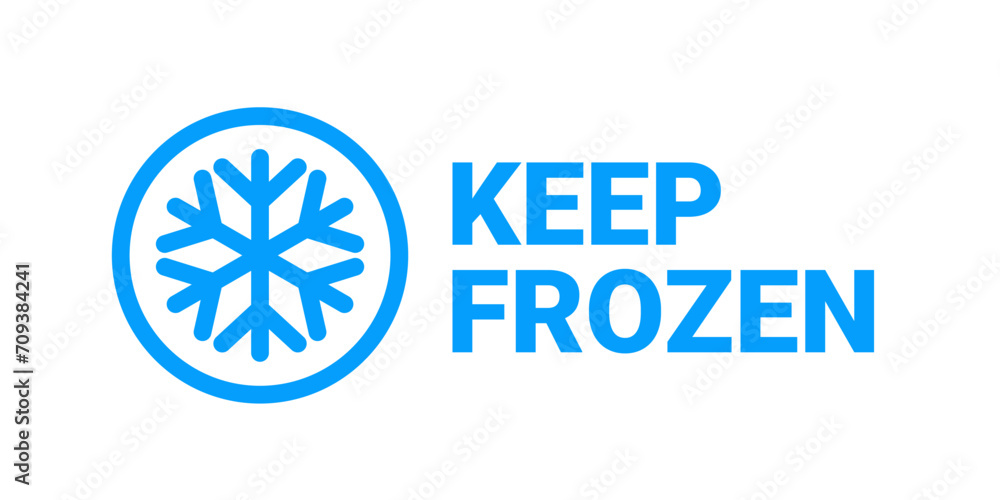 Keep frozen vector logo illustration. Frozen product label badge ...