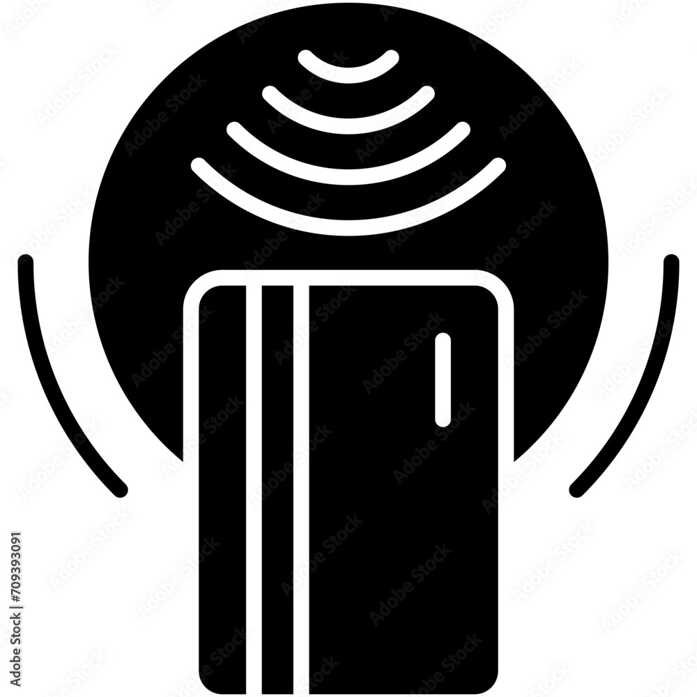 Contactless Payment Icon. NFC Card Pay Pictogram Graphic Illustration ...