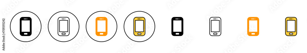 Phone icon set vector. Call sign and symbol. telephone symbol Stock ...