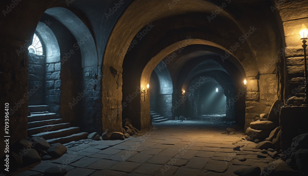 Subterranean Dungeon Video Game Art Stock Photo | Adobe Stock