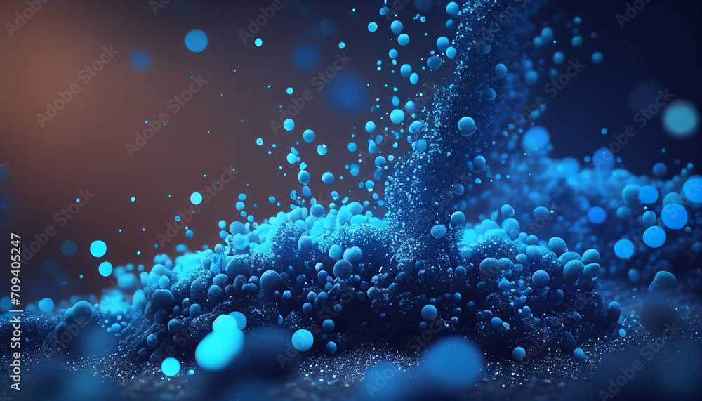 Abstract blue sparkle particles background , Hyper realistic, wallpaper ...