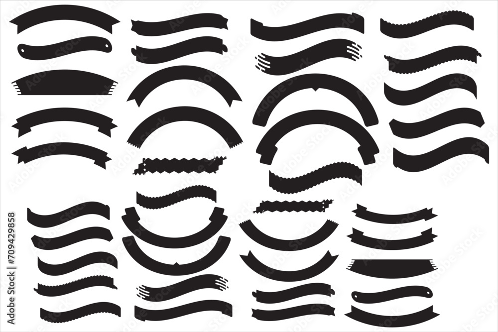 Free Ribon clipart Vector Bundle Set, Free Ribon Vector For T-shirt ...