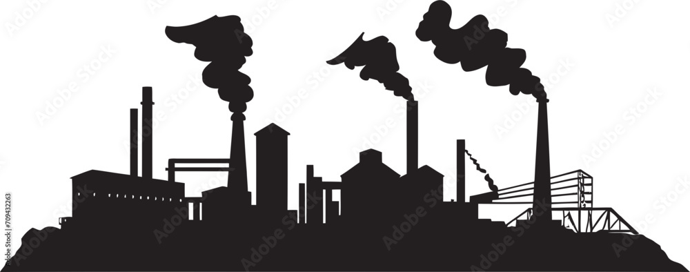 Efficiency Unleashed Vector Black Logo for Modern Industrial Factory ...