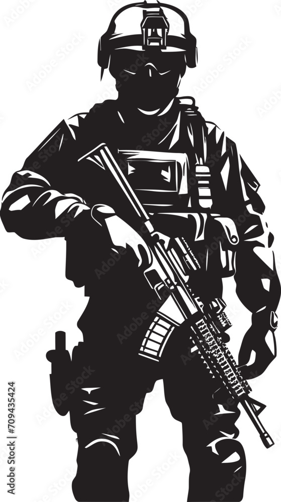 Vetor de Dynamic Defense Sleek Vector Logo for SWAT Police Operations ...