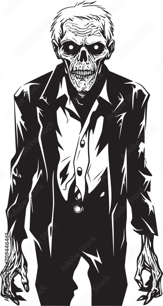 Nightmare Necrosis Iconic Vector Symbol Expressing the Horror of a ...