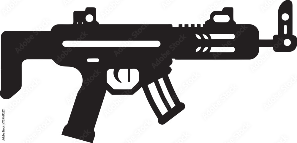 Nerf Warfare Dynamic Black Icon featuring a Toy Gun Logo Design ...