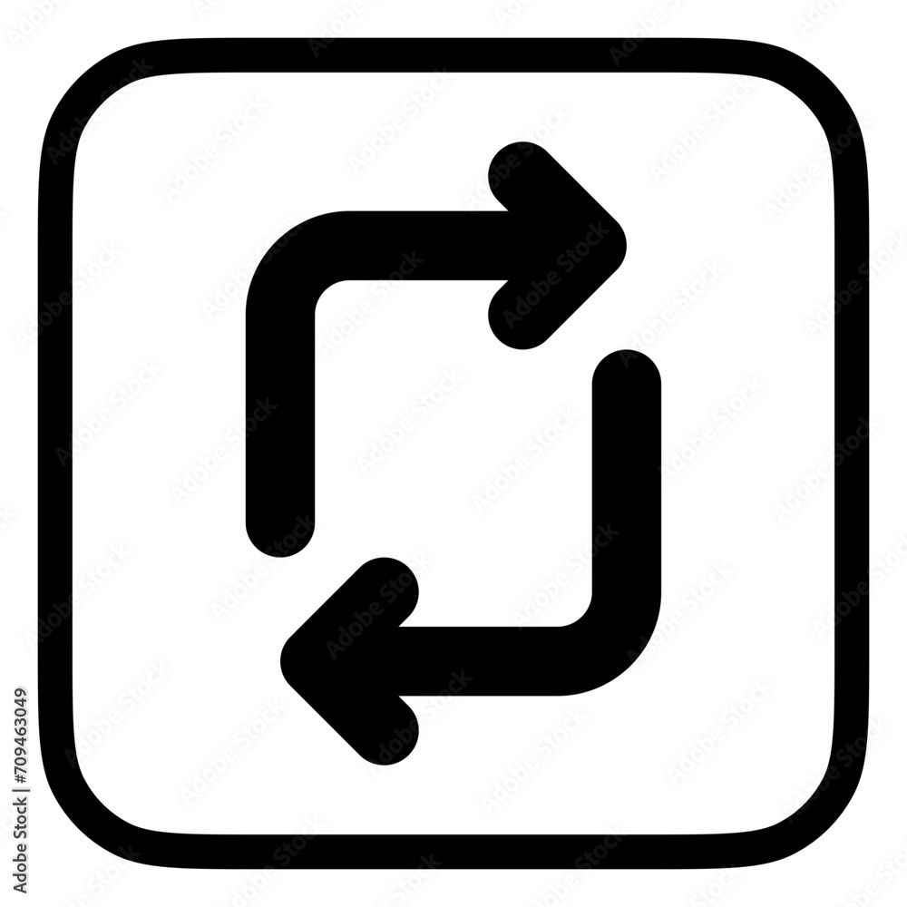 Editable vector rotation arrows icon. Part of a big icon set family ...