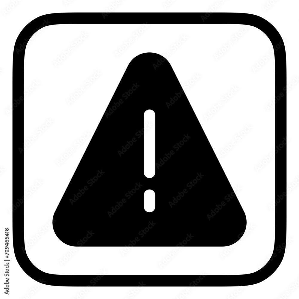 Editable vector alert warning danger triangle icon. Part of a big icon ...