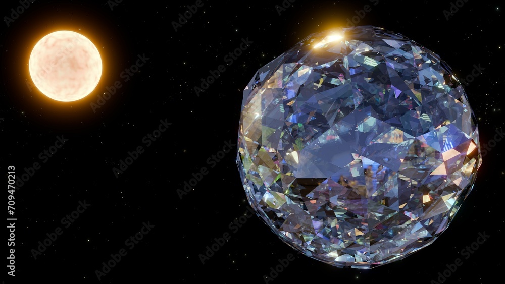 3d rendering of Lucy as a Diamond star, more accurately a crystallized ...