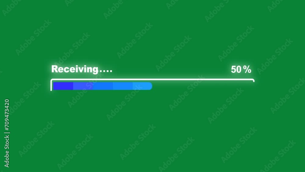 Receiving progress bar animation on green screen ,Receiving bar loading progress indicator from ...