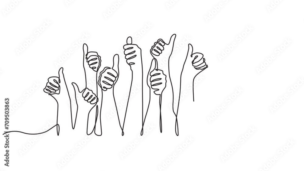 Continuous one line animation. Hand drawn animated motion graphic ...