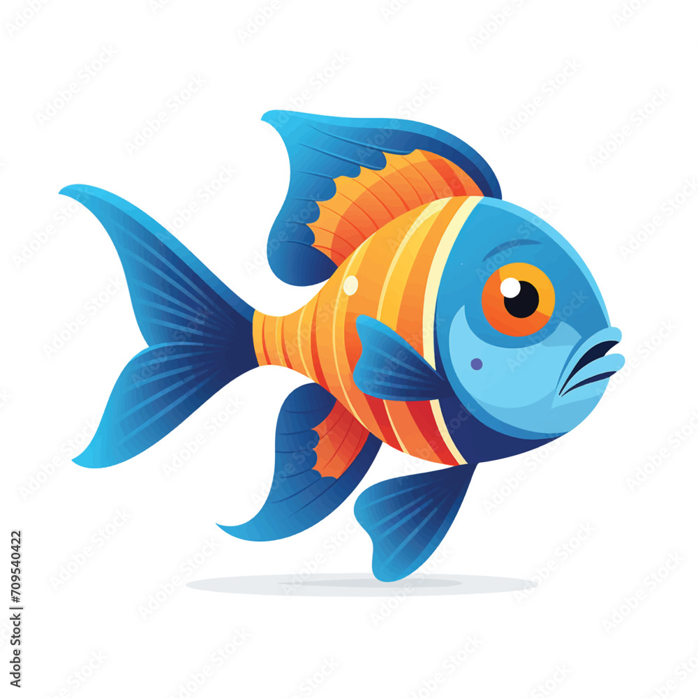 Red colour fish cartoon vintage fish drawings colorful seahorses ...