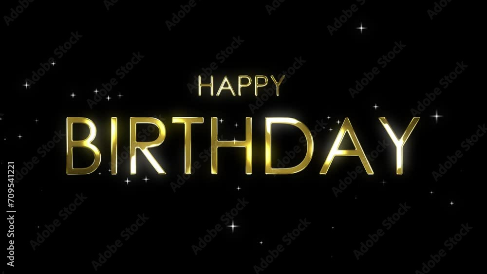 Birthday gold birthday Animation Happy birthday gold birthday wishes ...