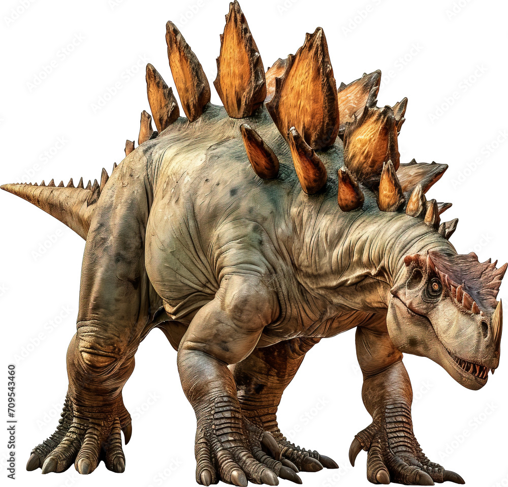 Stegosaurus dinosaur on transparent background. PNG Stock Illustration ...